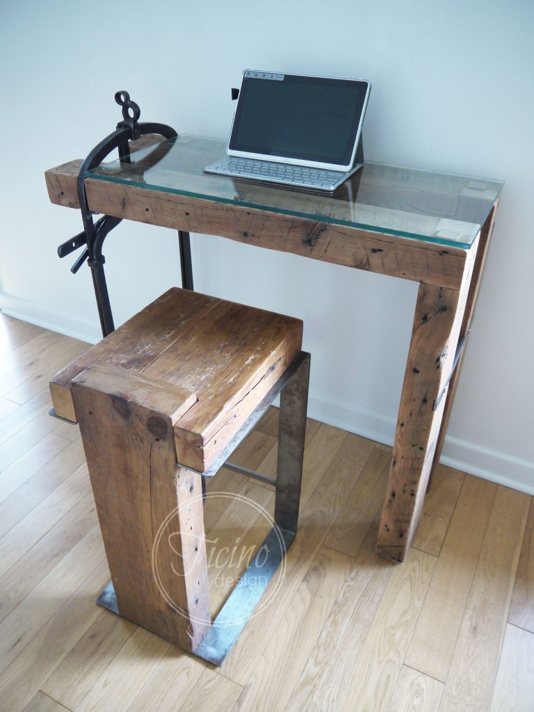 Modern Rustic Computer Desk - Ticino DesignTicino Design
